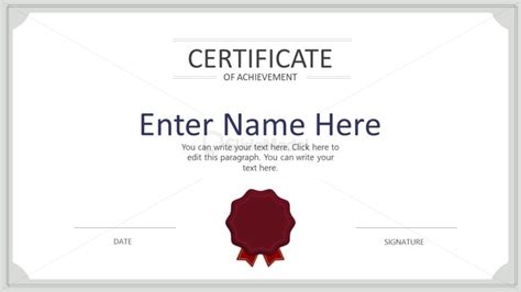Ppt Certificate Slide Template For Presentation Slidemodel
