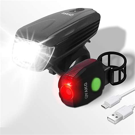 OYAKG LED Fahrradlicht Set StVZO Zugelassen 50 Lux Fahrradlicht Vorne