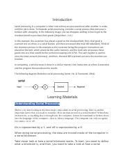 Serial Processing Docx Introduction Serial Processing In A Computer Is When Instructions Are