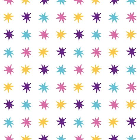 Premium Vector Seamless Pattern With Colorful Stars