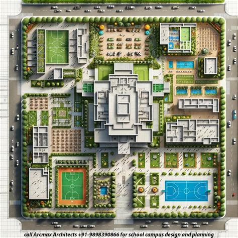 High School Architecture Design Blueprint Building Plans Blueprints