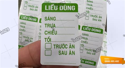 In Tem Nhãn Dán Chia Liều Dùng Thuốc Theo Yêu Cầu Mẫu đẹp
