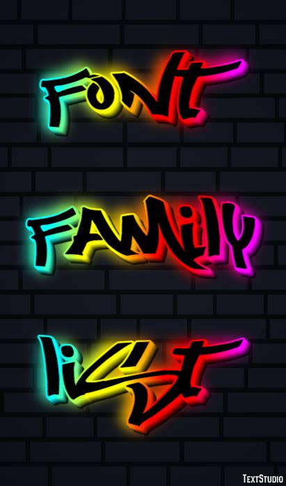 Font Family List Text Effect And Logo Design Font
