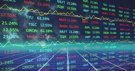 image of stock market data processing over grid network against blue