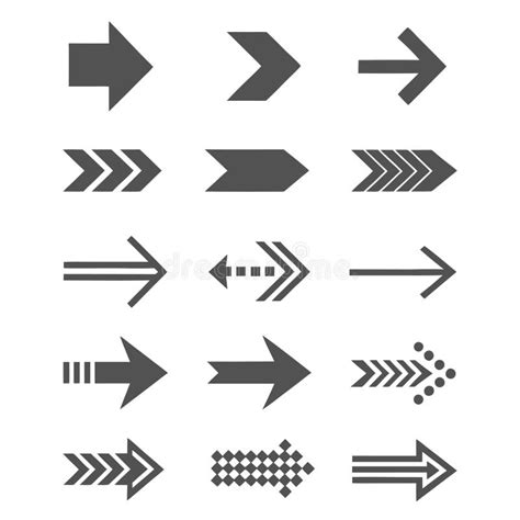 Arrows Set Icons Arrow Vector Collection Arrow Cursor Modern Simple