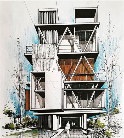 Follow Architects Vision Rate This Sketch 1 10 Sketch By M Ansari Archi… Architecture