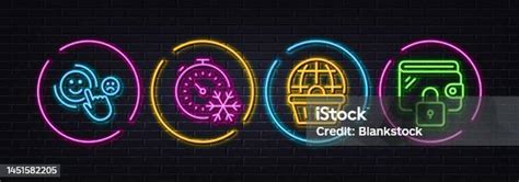 온라인 쇼핑 고객 만족 및 동결 타이머 최소 라인 아이콘 웹 응용 프로그램의 경우 벡터 인쇄 3차원 형태에 대한 스톡 벡터 아트 및 기타 이미지 Istock