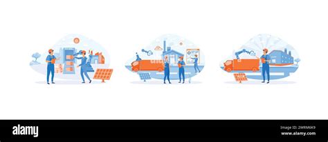 Smart Industrysmart Factories Engineer Working With Interactive