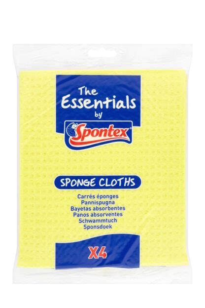 Spontex Sponge Cloths 4 Pack