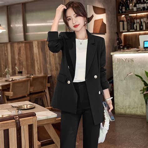 米蘭精品 西裝套裝兩件套 休閒通勤外套長褲女西服2色74ct17 套裝 Yahoo奇摩購物中心