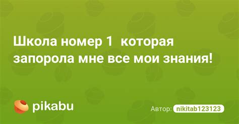 Школа номер 1 которая запорола мне все мои знания Пикабу
