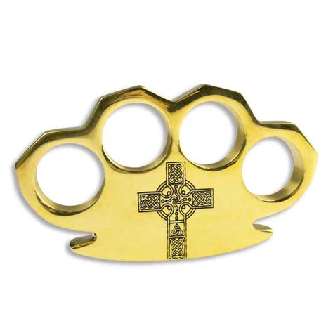 Right Cross Brass Knuckles Celtic Cross Knuckle Duster Solid Brass Knuckle Kombativ