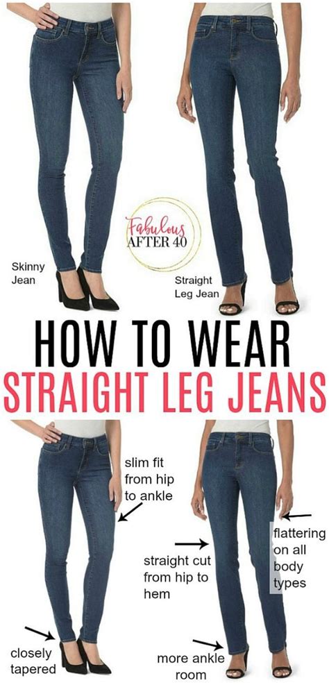 Straight Leg Jeans Vs Skinny Jeans Infographic