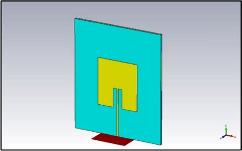 3d View Of Microstrip Patch Antenna In Cst Download Scientific Diagram