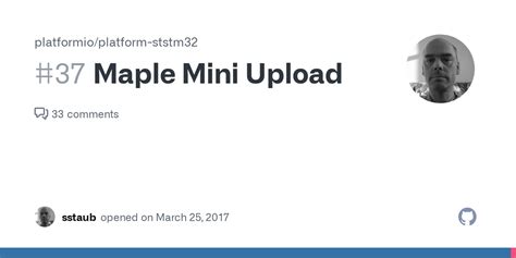 maple mini upload · issue 37 · platformio platform ststm32 · github