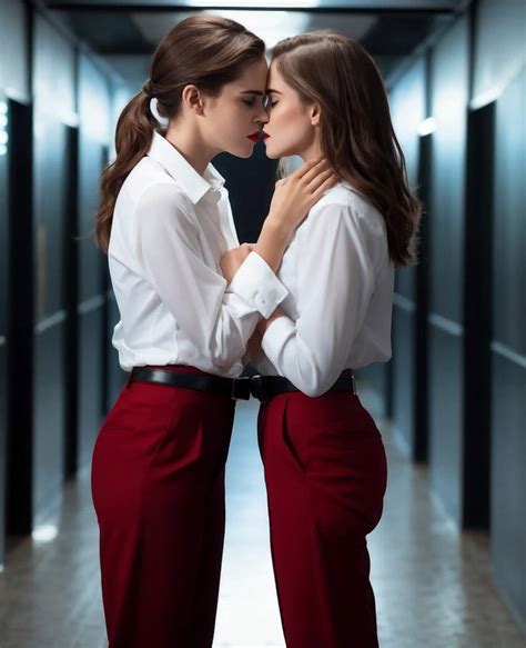 Pretty Office Girls Kissing By Cardebalet On Deviantart