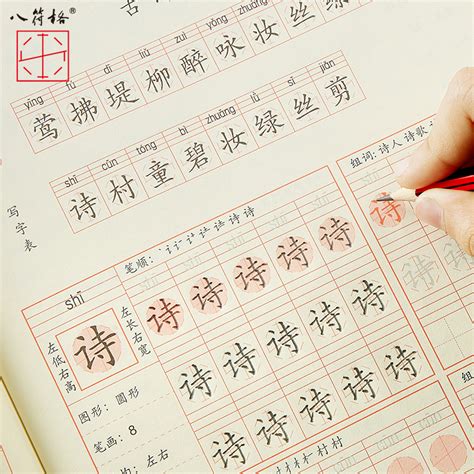 八符格练字神器字帖小学生二年级高上册正楷书硬笔书法本笔画笔顺 虎窝淘