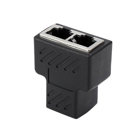 Divisor Hembra Rj45 De 1 A 2 Vías Cable De Red Ethernet Adaptador De