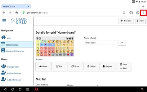AsTeRICS Grid Dynamic Communicator Installation As An App Under