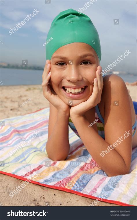 Preteen Girl Enjoying Sunbath On Sea Stock Photo Shutterstock