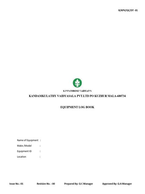 Lab Log Book Front Page 2 Pdf