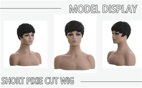 Docute Short Pixie Cut Wigs For Black Women Short Wigs For
