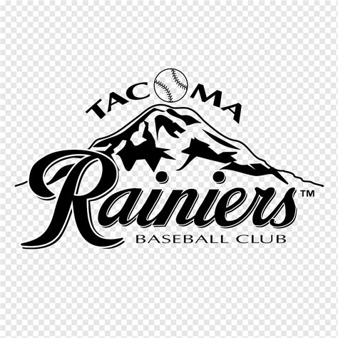 Tacoma Rainiers Logo Seattle Mariners Beisebol Beisebol Texto Logotipo Monocromático Png