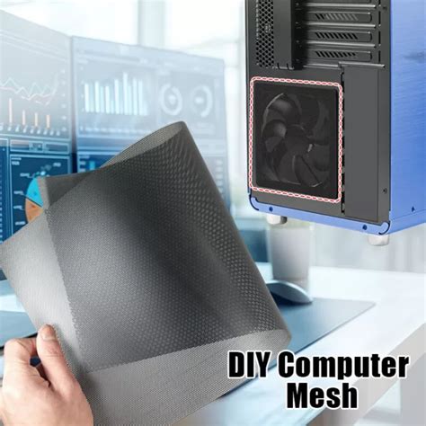 Diy Computer Mesh Pvc Pc Case Fan Cooler Dust Filter Network Net