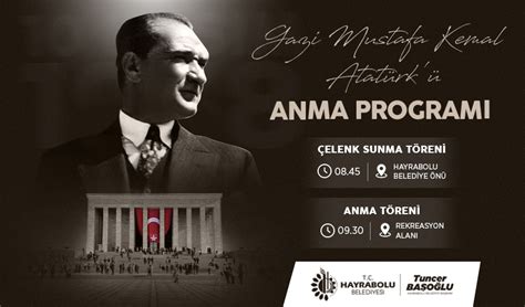 Hayrabolu Ulu Önder Mustafa Kemal Atatürkü Anma Programı