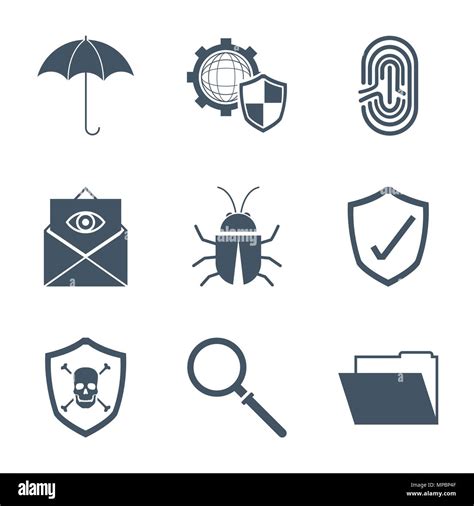 Set Of Security System Symbols Stock Vector Image And Art Alamy