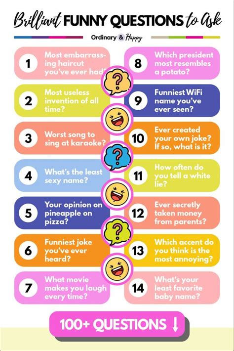 100 Funny Questions To Ask For Some Rib Tickling Conversations