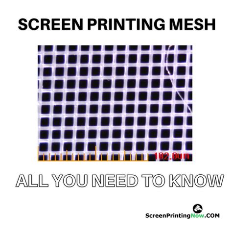 Screen Printing Mesh Count ScreenPrintingNow Com
