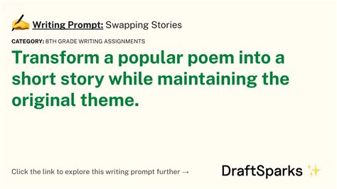 Writing Prompt Swapping Stories • Draftsparks