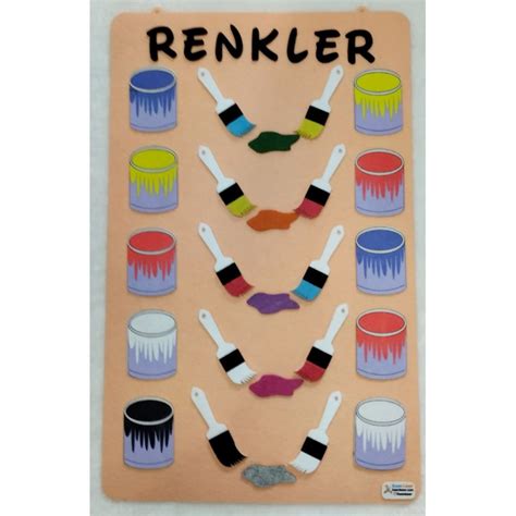 Keçe Renkler Panosu Ana Ve Ara Renkler
