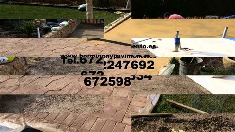 Construccion Hormigon Impreso HURCHILLO Alicante Tel 672247692 YouTube