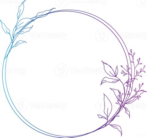 floral guirnalda marco mínimo diseño para Boda invitación o marca logo