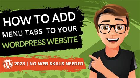 How To Add Menu Tabs To Your Wordpress Website 2023 Fast Youtube