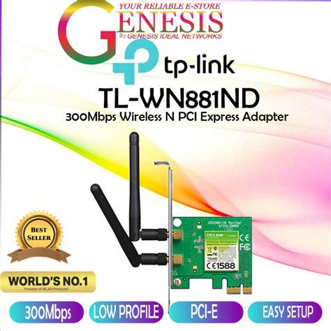 TP-Link TL-WN881ND - 300Mbps Wireless N PCI Express Adapter | Lazada