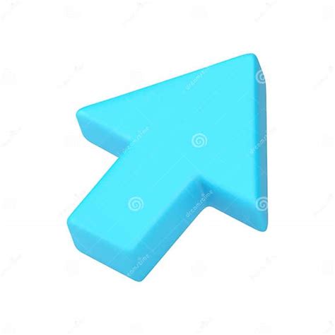 up arrow right direction blue marker cyberspace interface cursor 3d