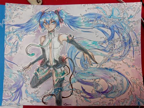 Hatsune Miku Append Water By Laure Volkaert On Deviantart