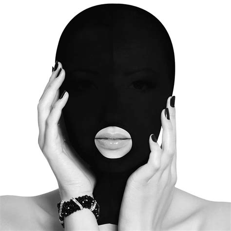 Black And White Open Mouth Submission Mask Pinkcherry Canada