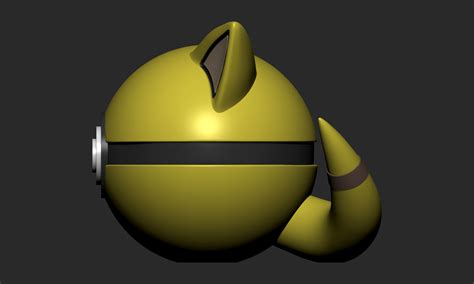 Stl Datei Pokemon Abra Pokeball Kostenlos・3d Drucker Design Zum