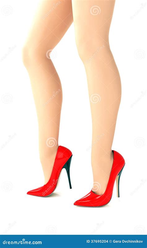Sexy Legs In Red Shoes Stock Images Image 37695204