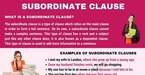 Subordinate Clause Examples And Definition Of Subordinate Clauses 7ESL