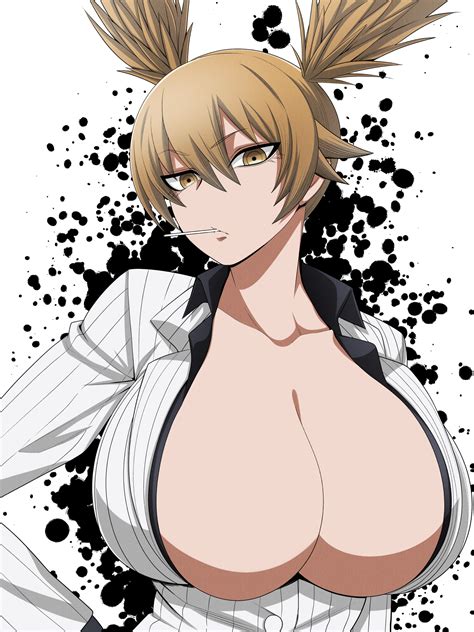 Kirichiya Desune Momokusa Yomogi Tougen Anki Highres Girl Black Shirt Breasts Brown Eyes