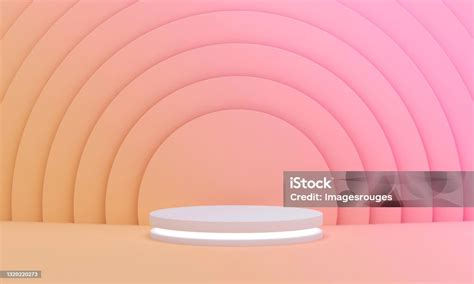 다채로운 분홍색과 노란색 원 패턴 배경에 빛이 있는 연단은 여름 햇살을 만드시게 합니다 색상 이미지에 대한 스톡 사진 및 기타 이미지 색상 이미지 0명 3차원 형태