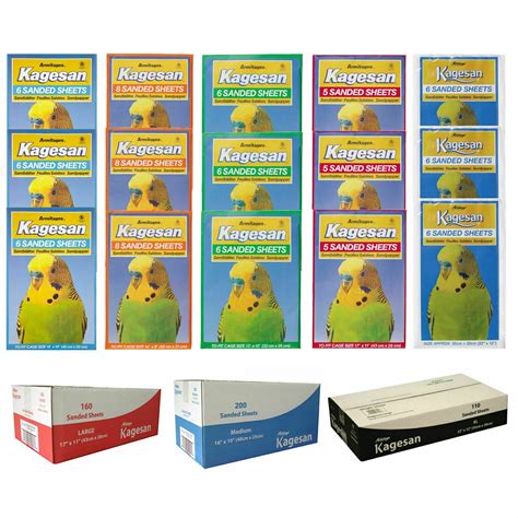 Kagesan Bird Cage Sandsheets Sand Paper Sanded Sheets Hygienic Bulk
