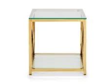 Julian Bowen Miami Glass And Gold Lamp Table