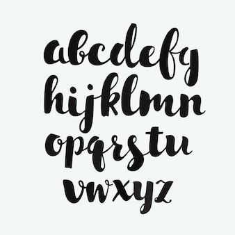 Fuente De Letras Pincel Alfabeto De Ilustración Dibujado A Mano