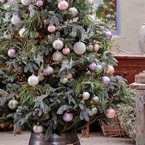 12 Blush Pink Christmas Tree Baubles